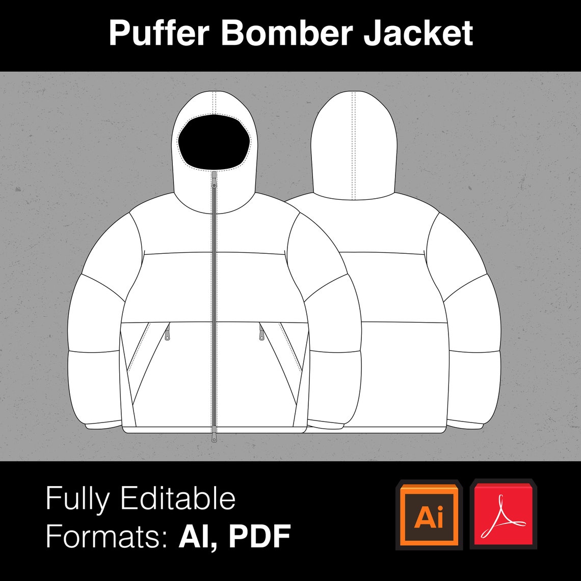 Puffer Bomber Jacket Tech Pack Fashion - Etsy