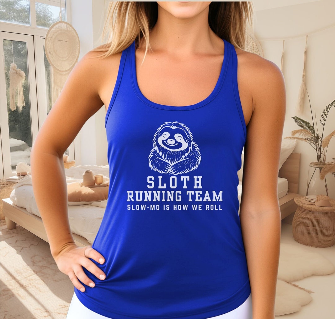 Sloth Running Team Tank Top Funny Sloth Gift for Runner 5K 10K Half ...