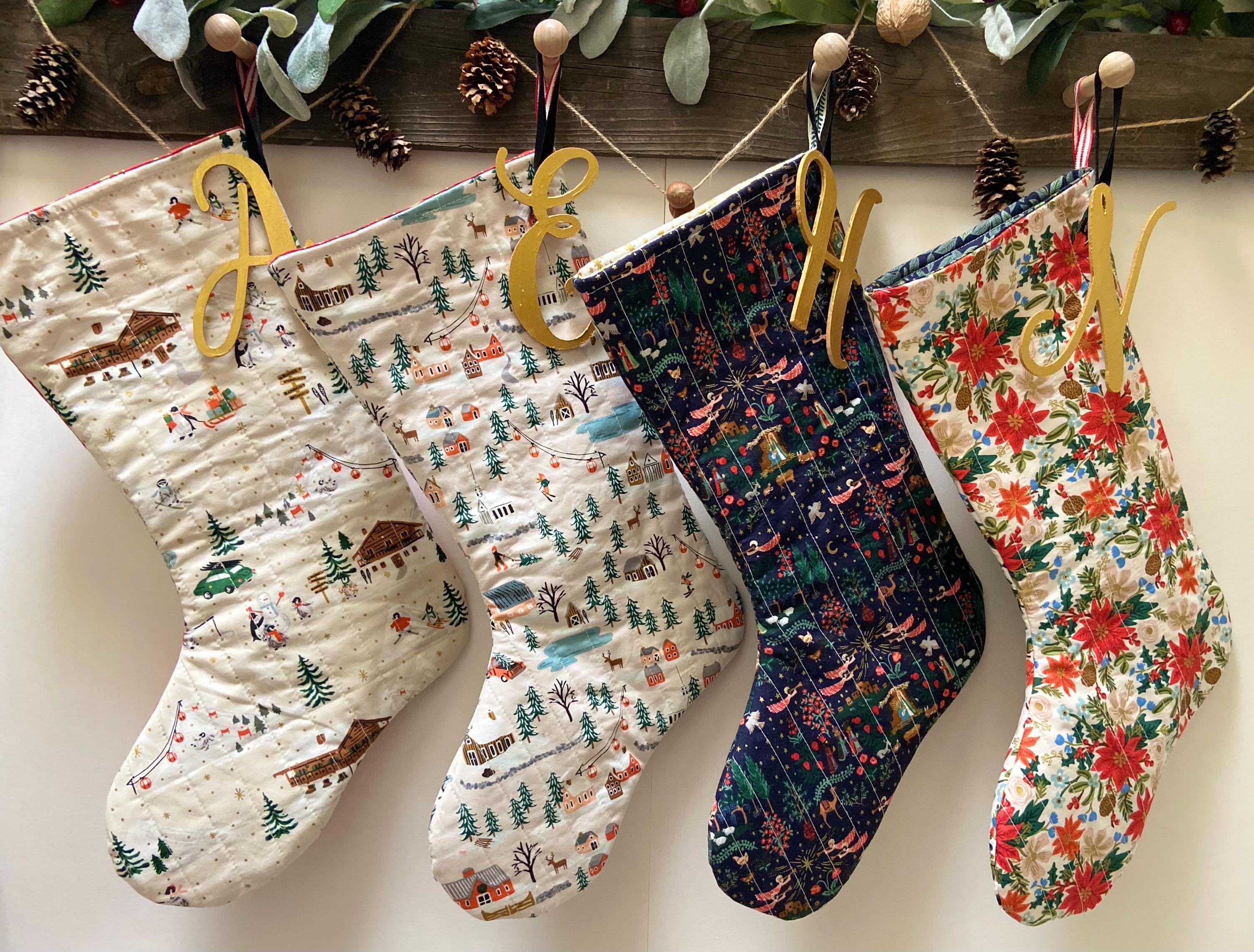 Rifle Paper Co. Fabric Quilted Christmas Stocking - Etsy