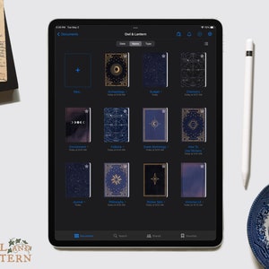 Stargazer | Celestial Digital Notebook Covers in PNG for Goodnotes ...