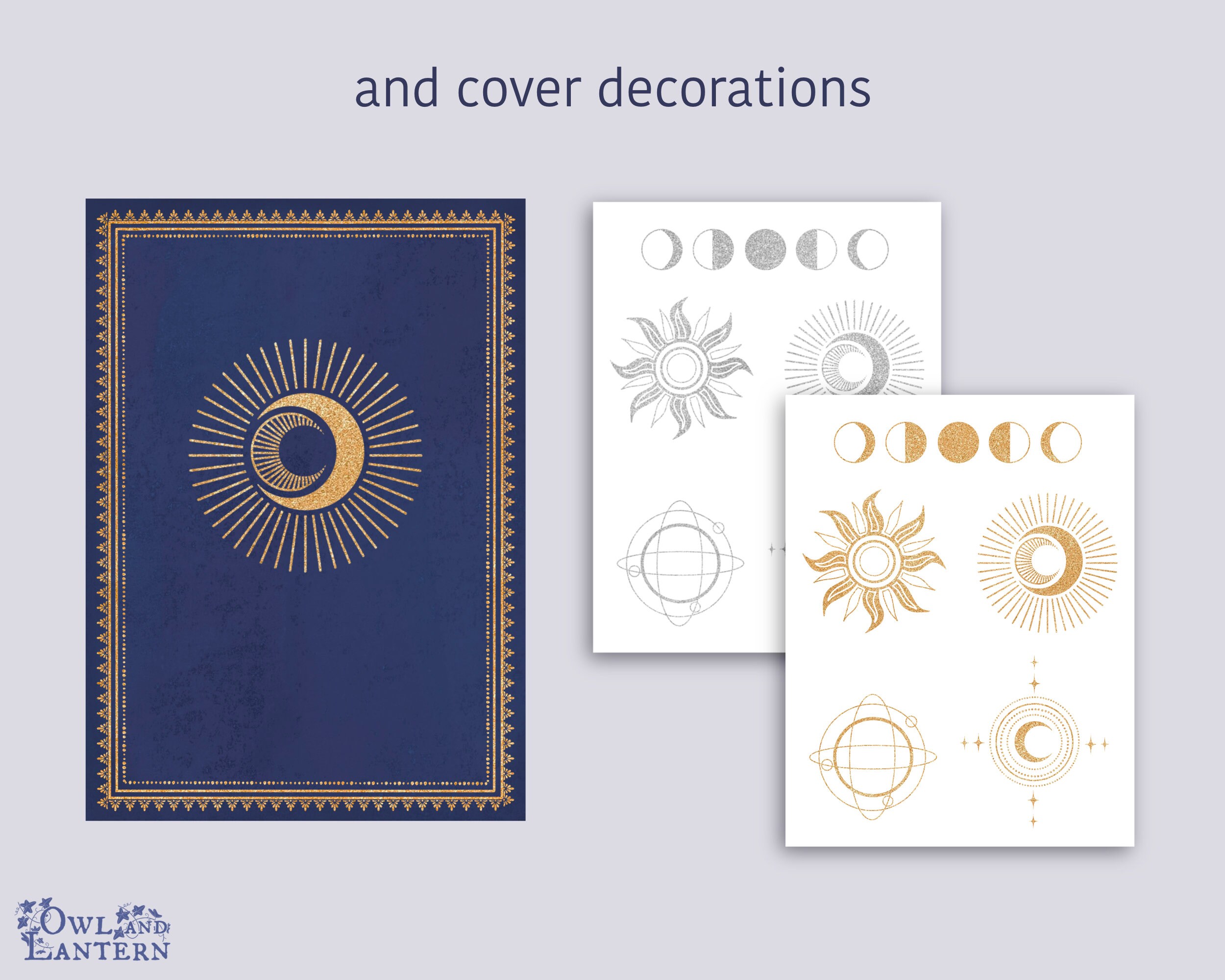 Stargazer | Celestial Digital Notebook Covers in PNG for Goodnotes ...