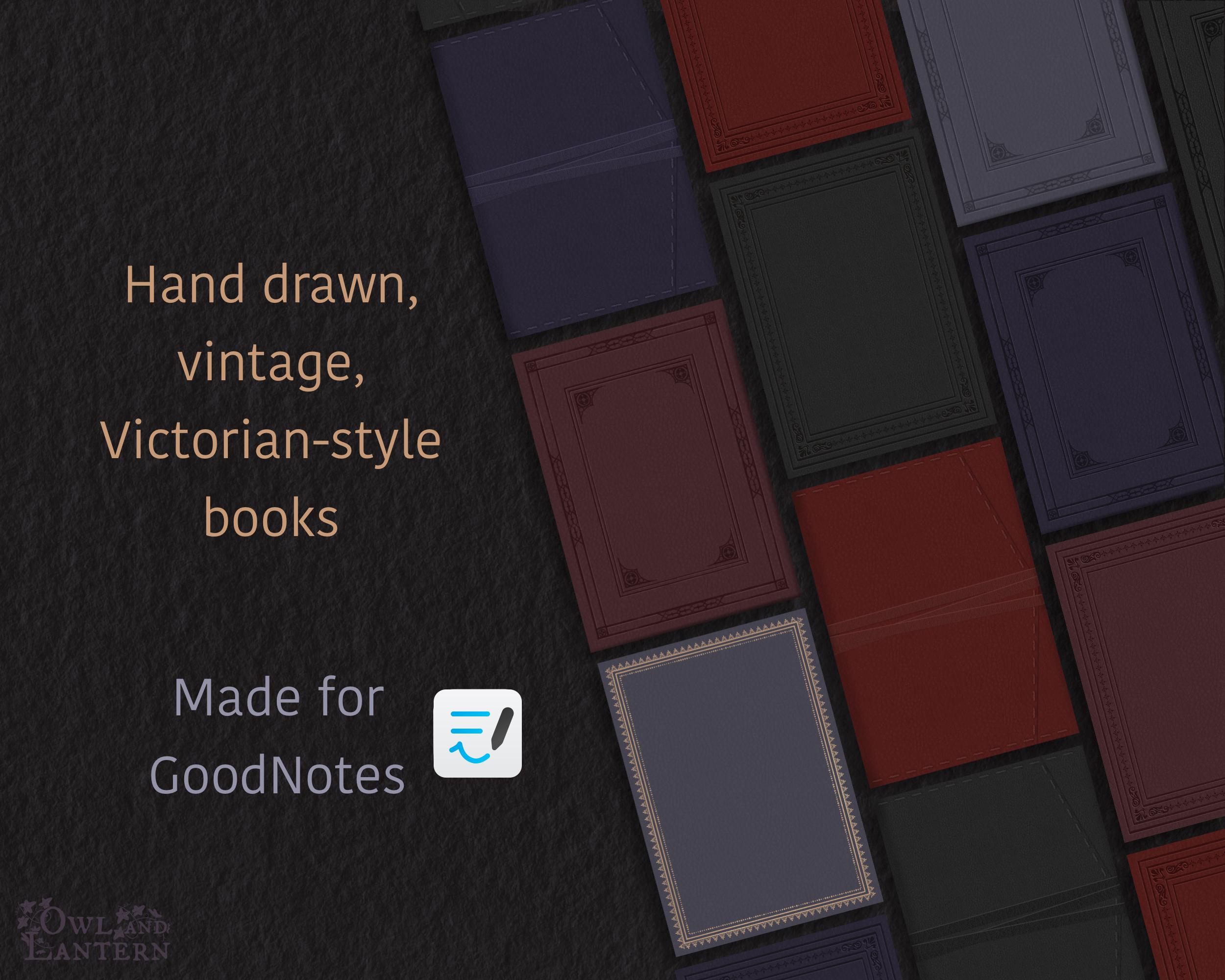 Dark Victorian Notebook Covers | Gothic Digital PNG Covers for ...