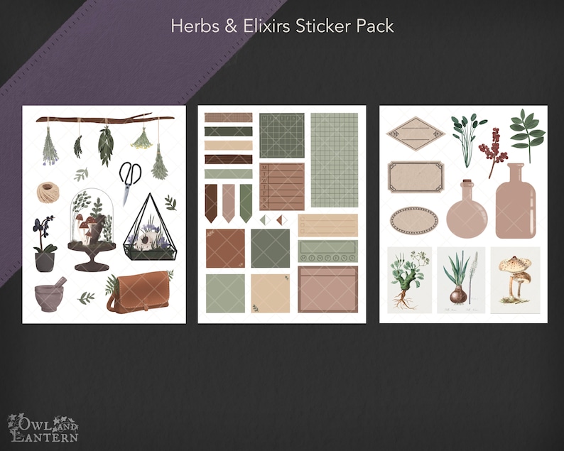 Witchcraft Digital Sticker Bundle | Witchy PNG Stickers for Goodnotes ...