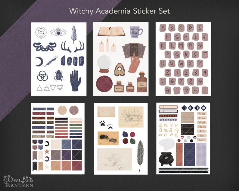 Witchcraft Digital Sticker Bundle | Witchy PNG Stickers for Goodnotes ...