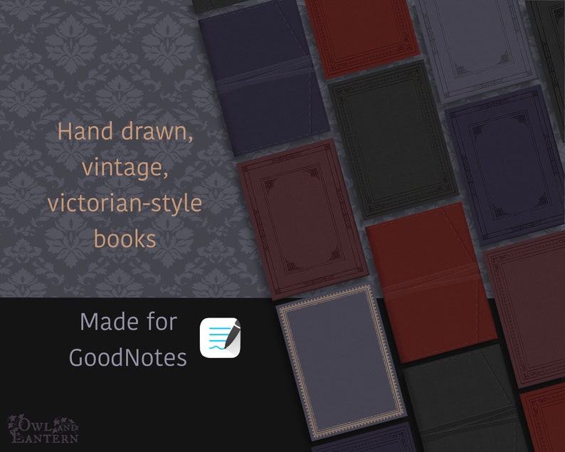 Dark Victorian Notebook Covers Gothic Digital Covers for - Etsy