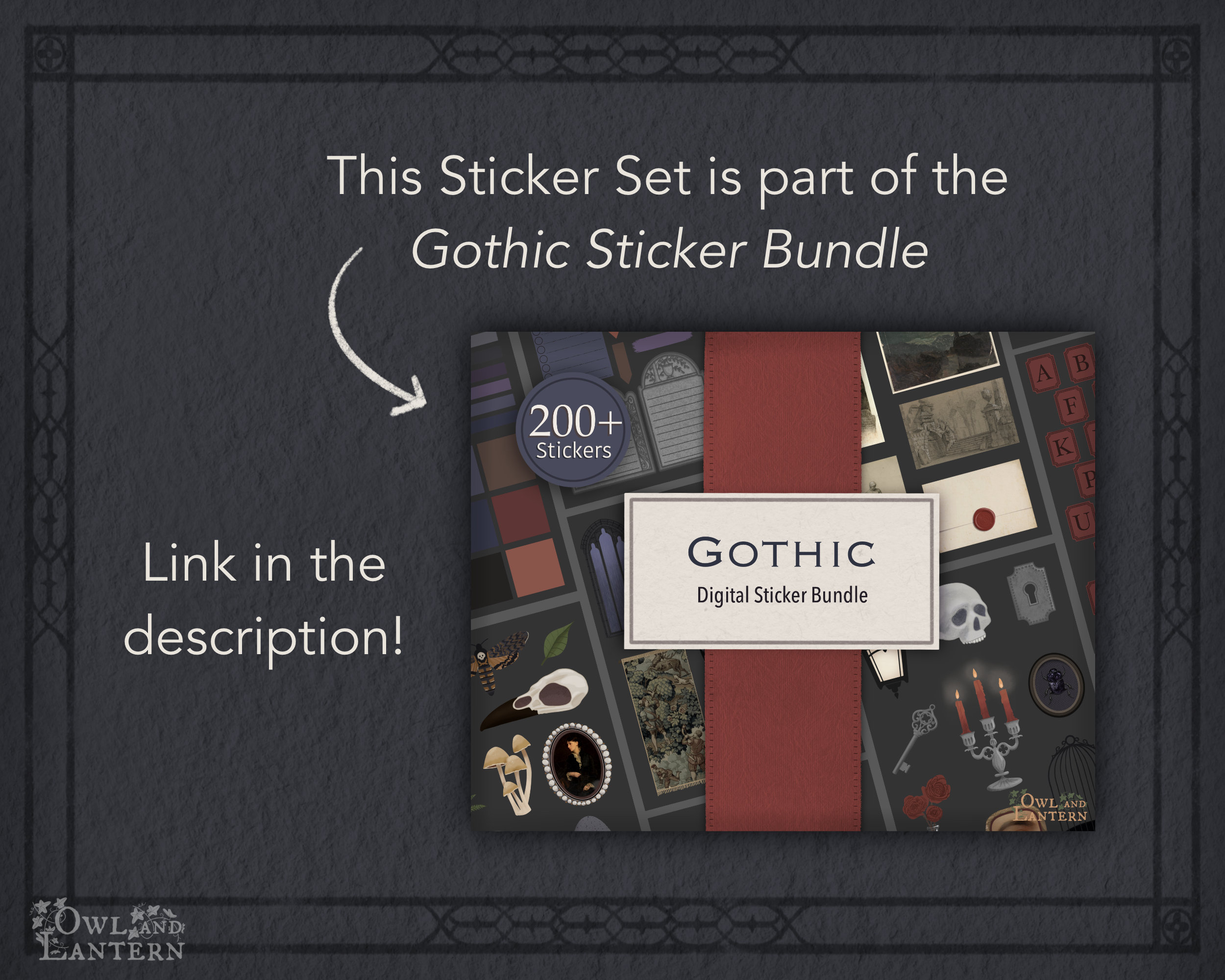 Dark Victorian Notebook Covers | Gothic Digital PNG Covers for ...