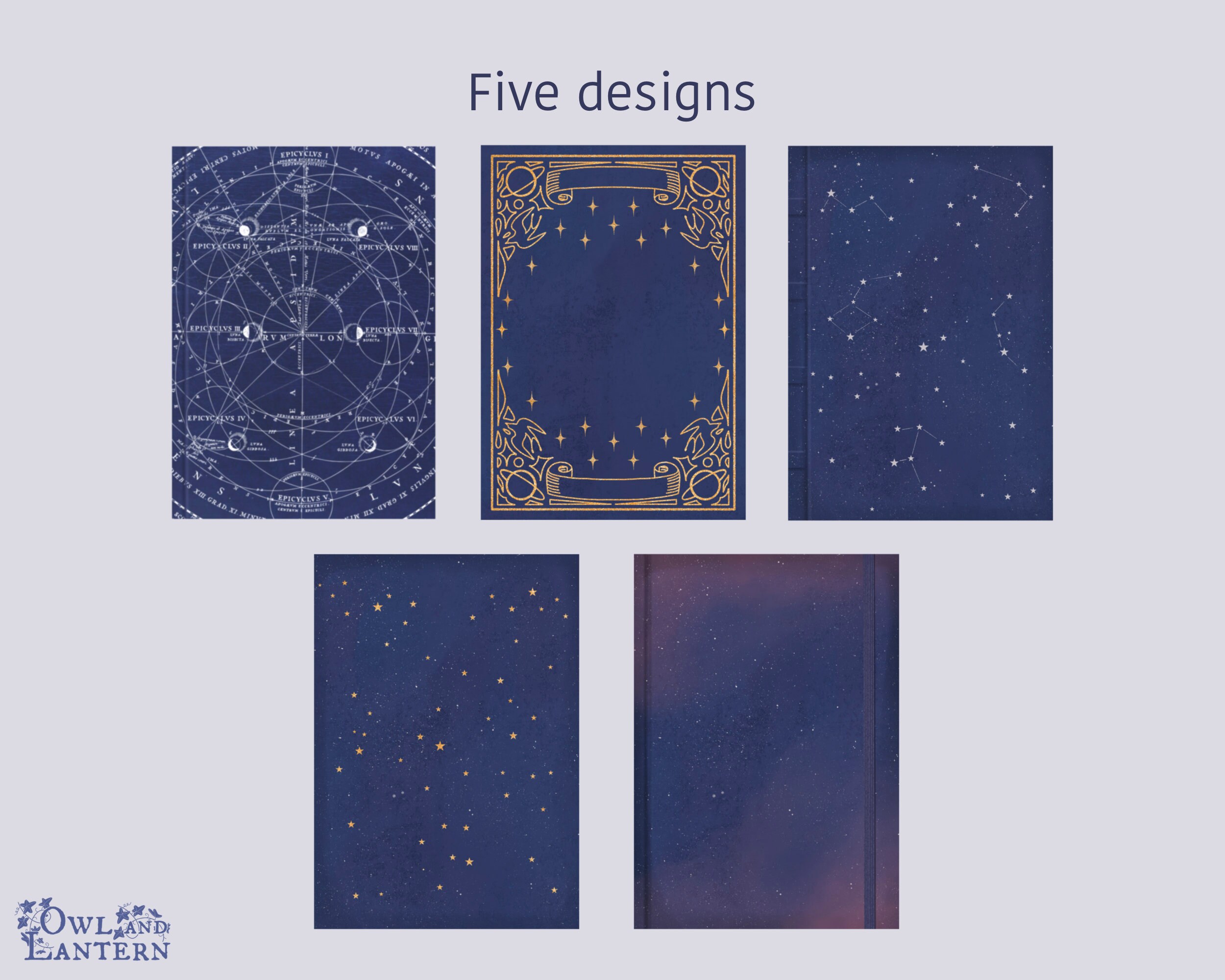 Stargazer | Celestial Digital Notebook Covers in PNG for Goodnotes ...