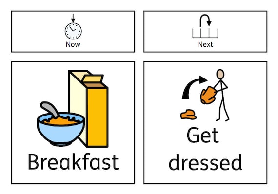 Now and Next Visual Aid Complete With Tailored Symbol Packs | Etsy