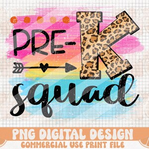 Pre-k Squad PNG, Back to School Png, Leopard, Pre-k Printable, Pre K ...