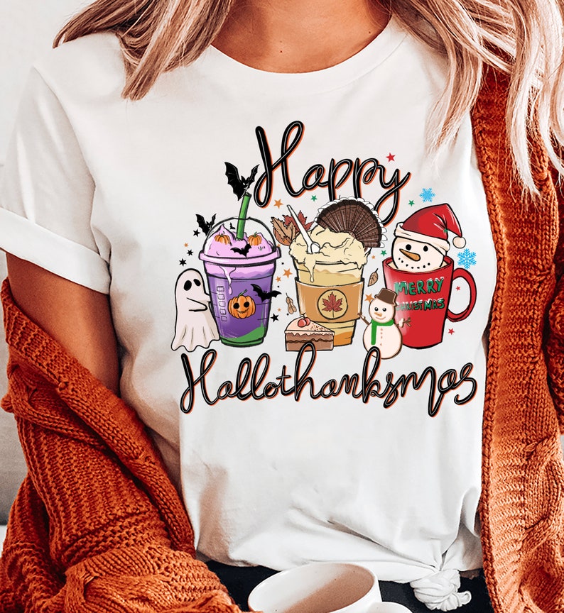 Happy Hallothanksmas Coffee PNG SVG Halloween Thanksgiving - Etsy Canada