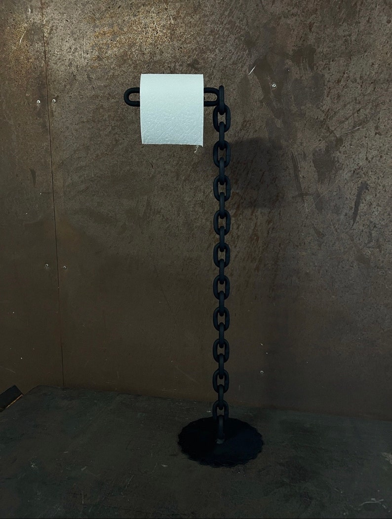 Industrial Chain Toilet Paper Stand: Metal Bathroom Decor - Etsy Australia