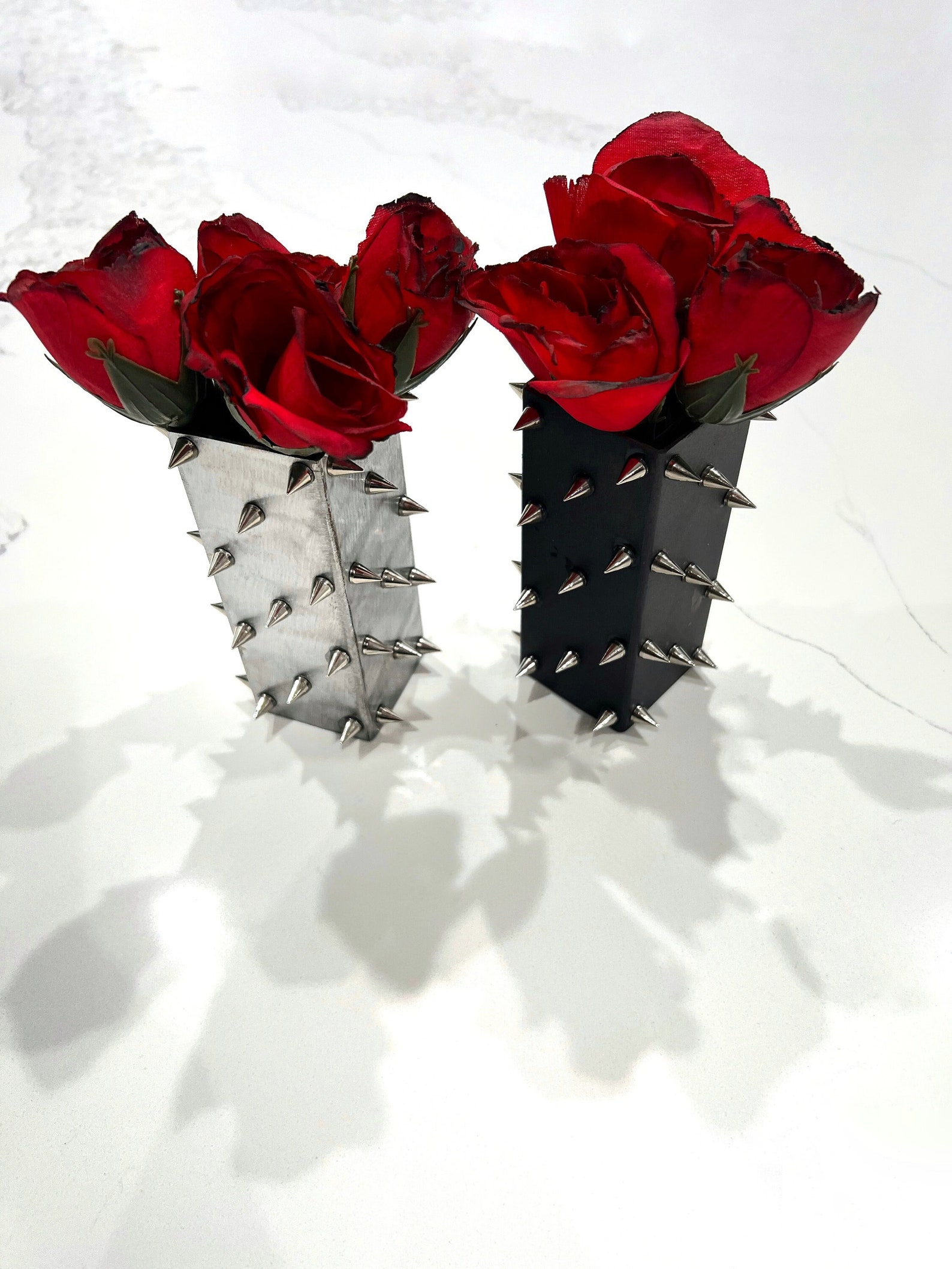 Handmade Metal Flower Vase: Modern Home Decor (6x2x2 Inches) - Etsy