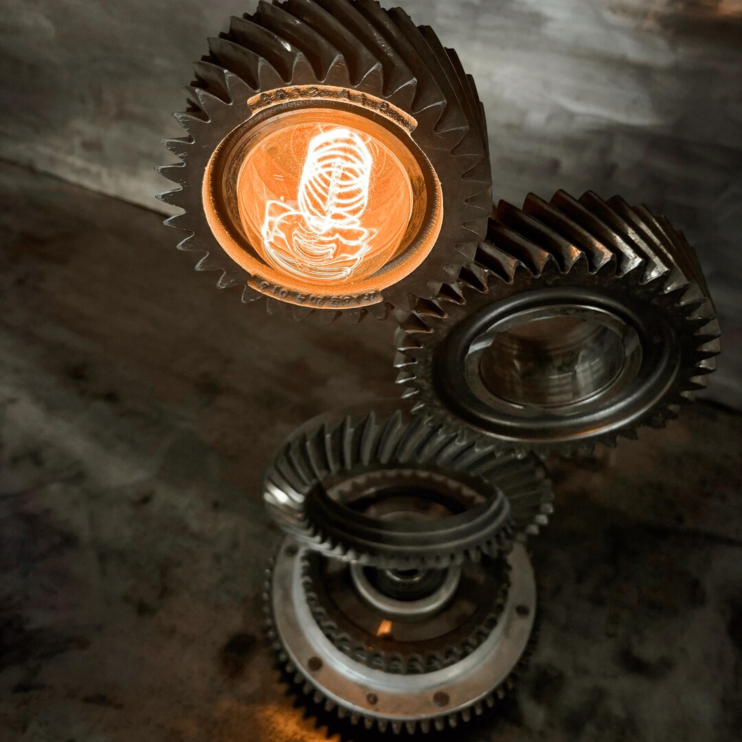 Industrial Gear Lamp - Etsy