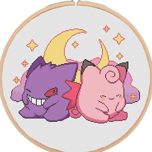 gengar clefable side by side