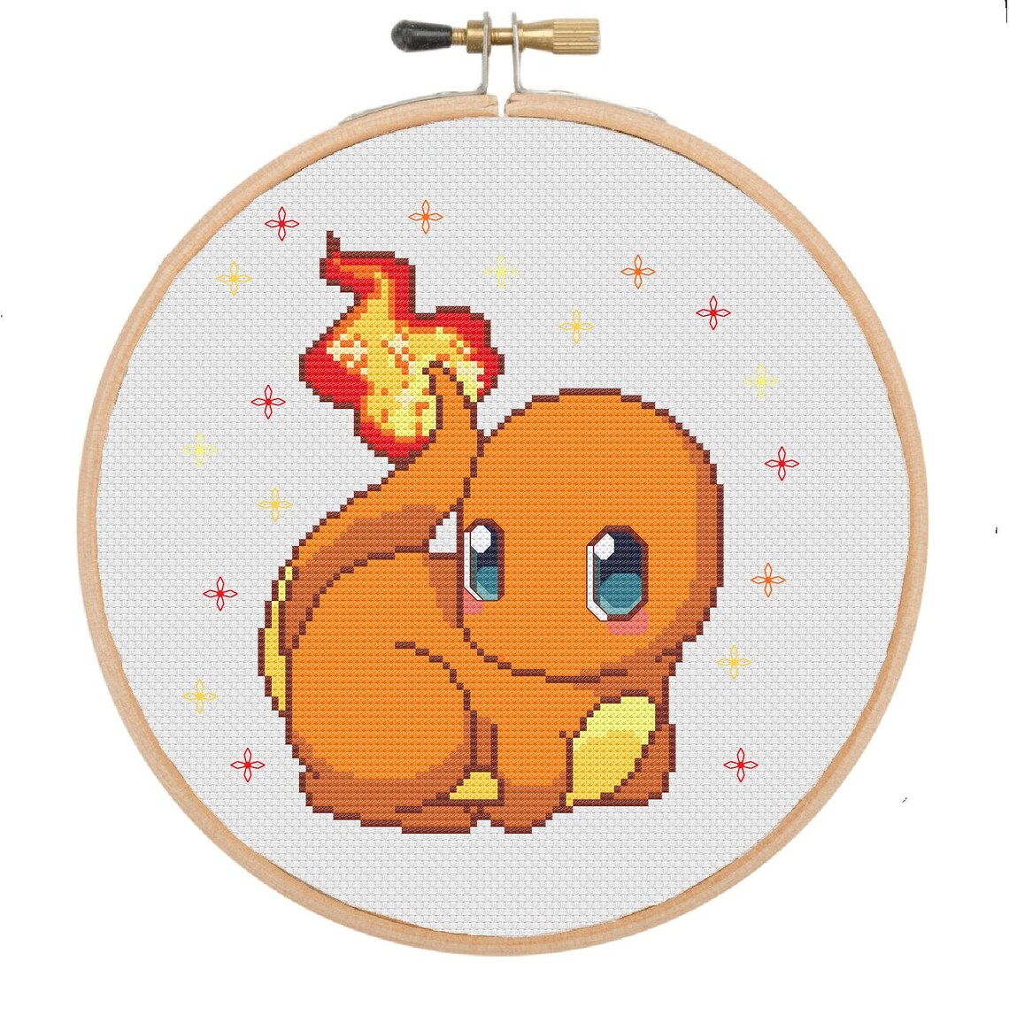 Pokemon Cross Stitch Pattern Charmander - Etsy