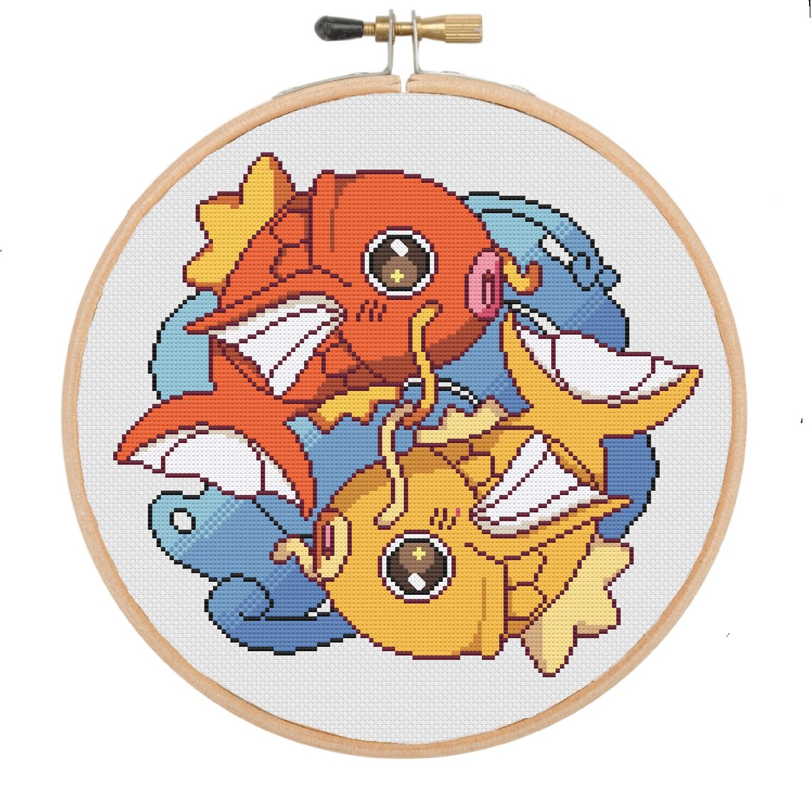 Pokemon Cross Stitch Magikarp | Etsy