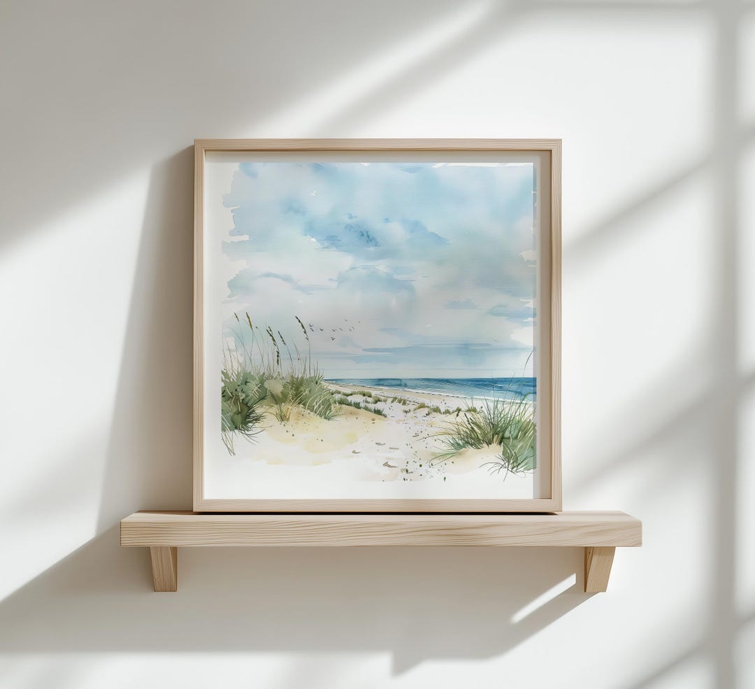 Seaside Beach Coastal PRINTABLE Art, Coastal Wall Decor, Colourful ...