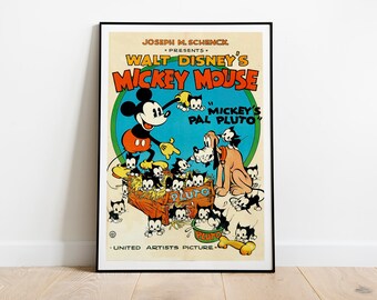 Mickey Mouse Poster | Etsy