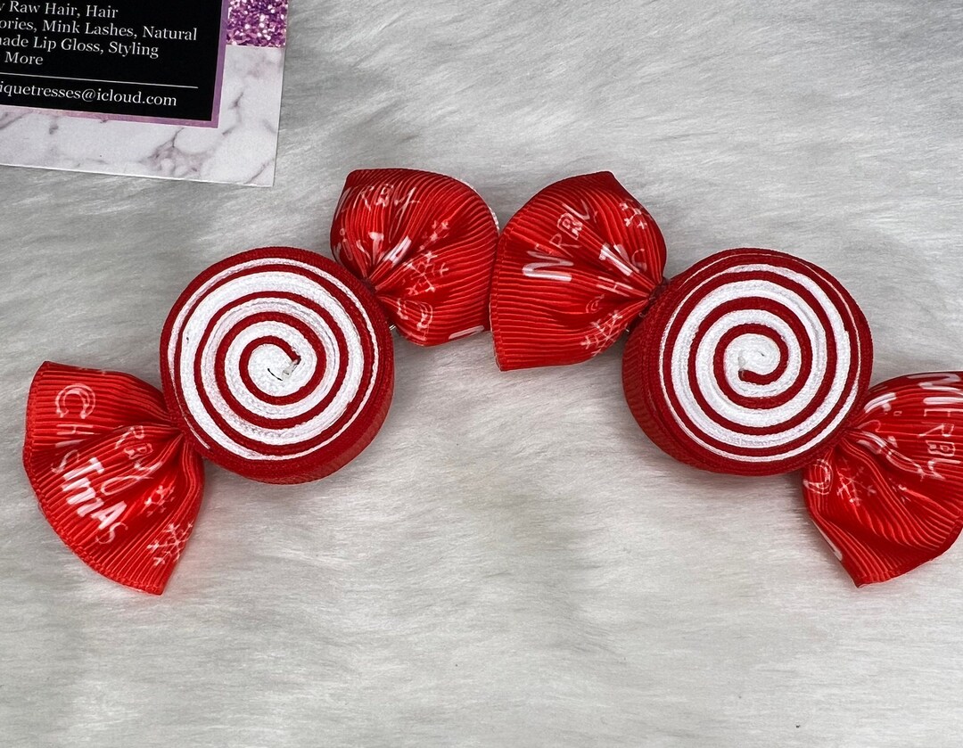 Candy Land Holiday Hair Clips - Etsy