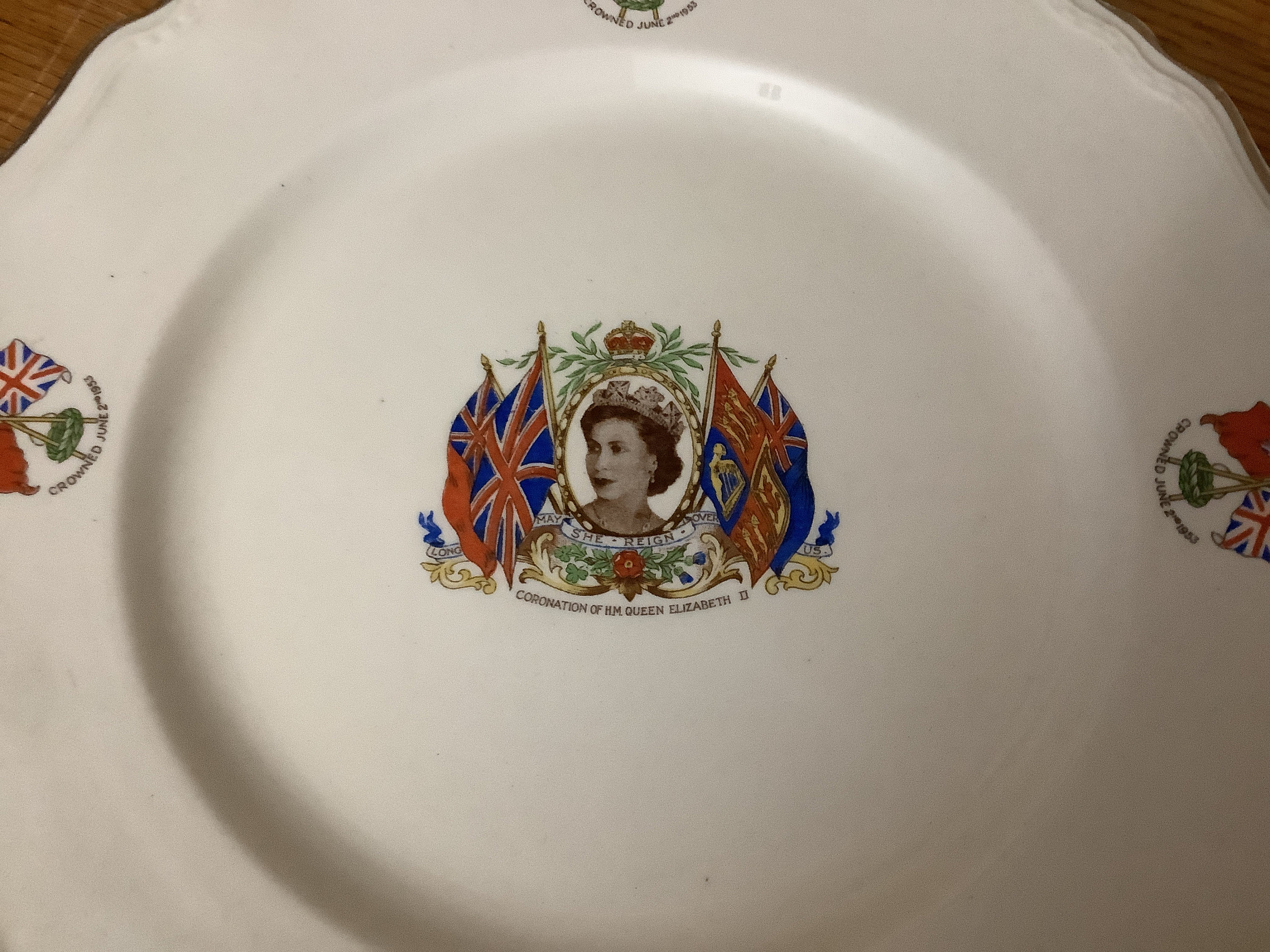 Vintage Queen Elizabeth Coronation Plate, by Alfred Meakin, 1950s, H.M ...