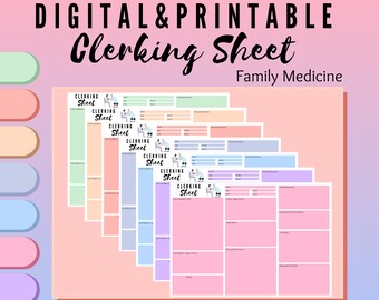 Pdf Clerking Sheet - Etsy