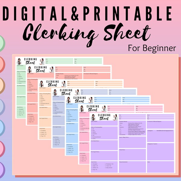 Pdf Clerking Sheet - Etsy