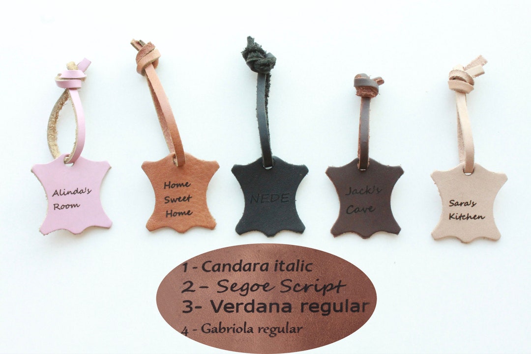 Leather Name Tag, Personalization of Pulls and Handles - Etsy