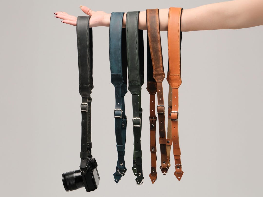 Personalized Custom Leather DSLR Camera Strap / Handmade, Engraved ...
