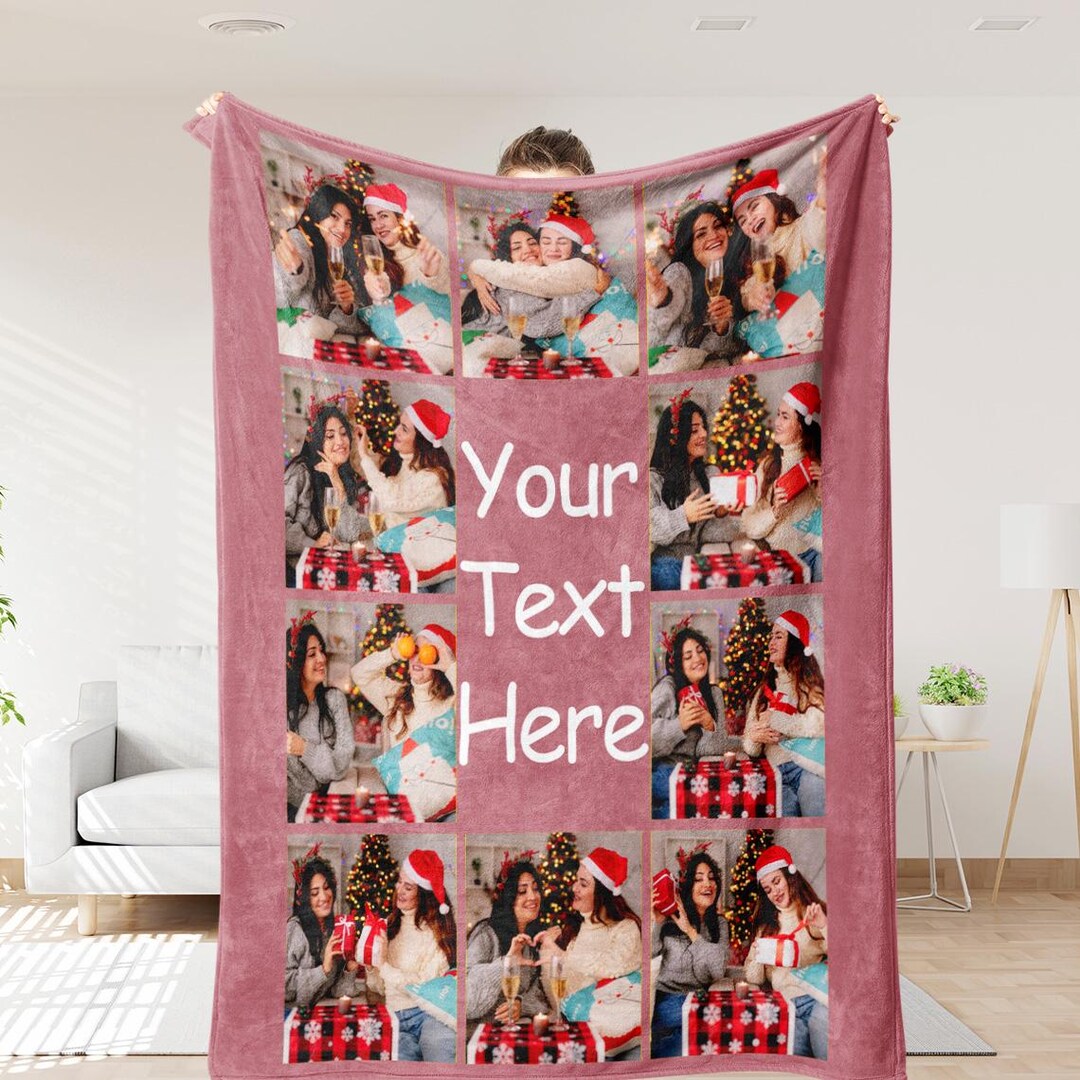 Best Friend Photo Blanket Collage, Custom Christmas Gifts, Custom ...