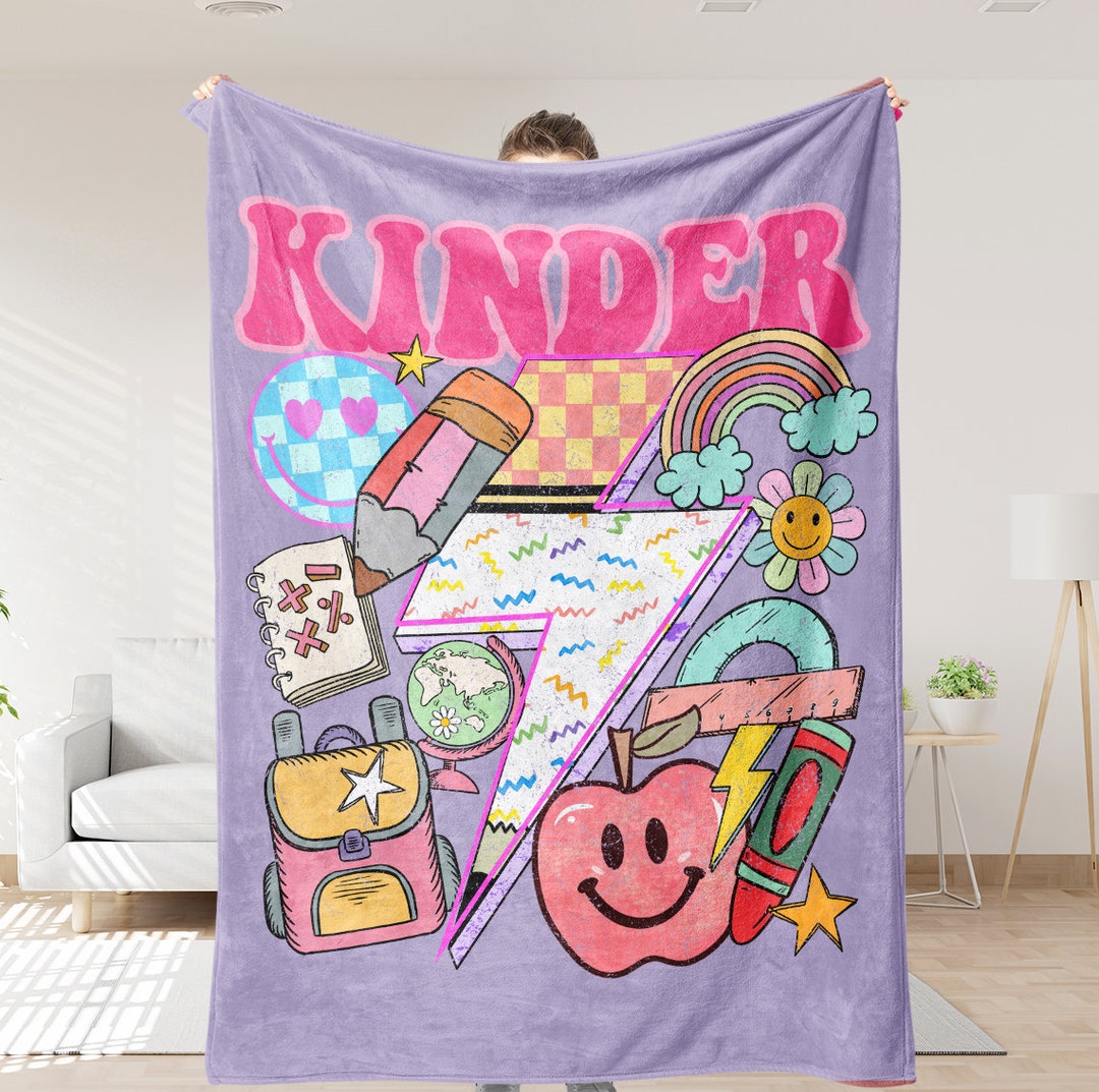 Retro Back to School Blanket,hoodie Blanket,soft Flannel Baby Blanket ...