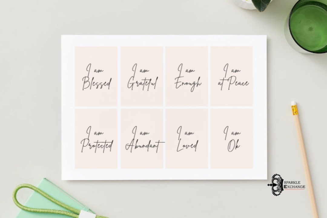 8 Motivational Flash Cards Instant Digital Download Always - Etsy