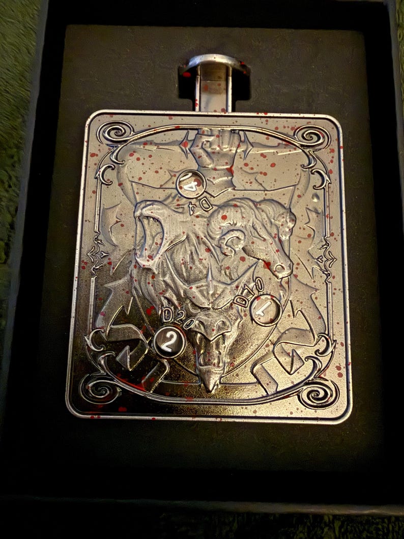 DND Bestiary Dice Metal Push Button Roulette (release to Stop) Spinner ...