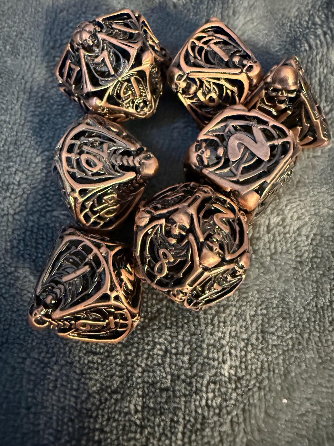 The Bone Collector Dice. Set of 7 Polyhedral Dice for RPG and DND. Dice ...