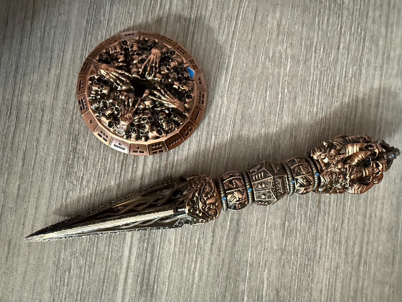 Unique DND Dice Dagger/wand, D20, D12, D10, D00, D8, D6, D4 W/leather ...