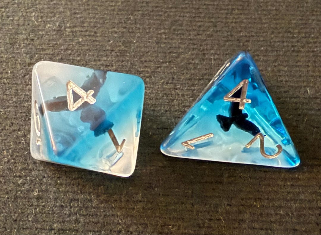 Raven DND Dice Set of 7 Polyhedral Dice for RPG and TTRPG - Etsy