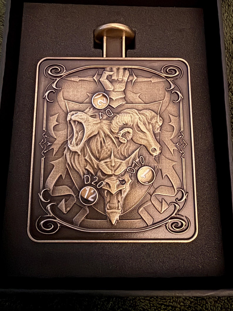 DND Bestiary Dice Metal Push Button Roulette (release to Stop) Spinner ...