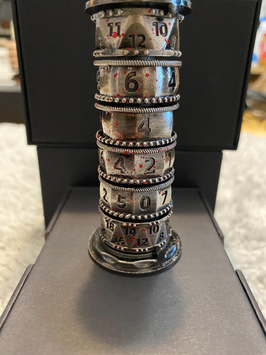 DND Dice Metal Tower Prayer Wheel Spinner. All in One DND Dice Set. - Etsy