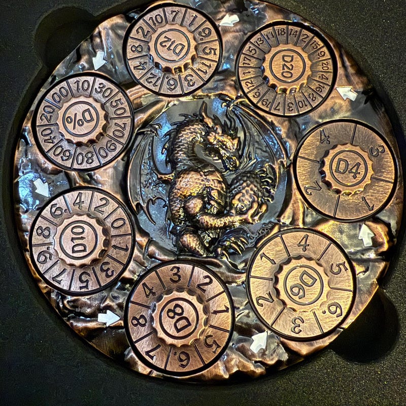 Dnd Spinner Dice Set - Etsy