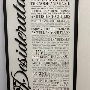 Desiderata - Etsy