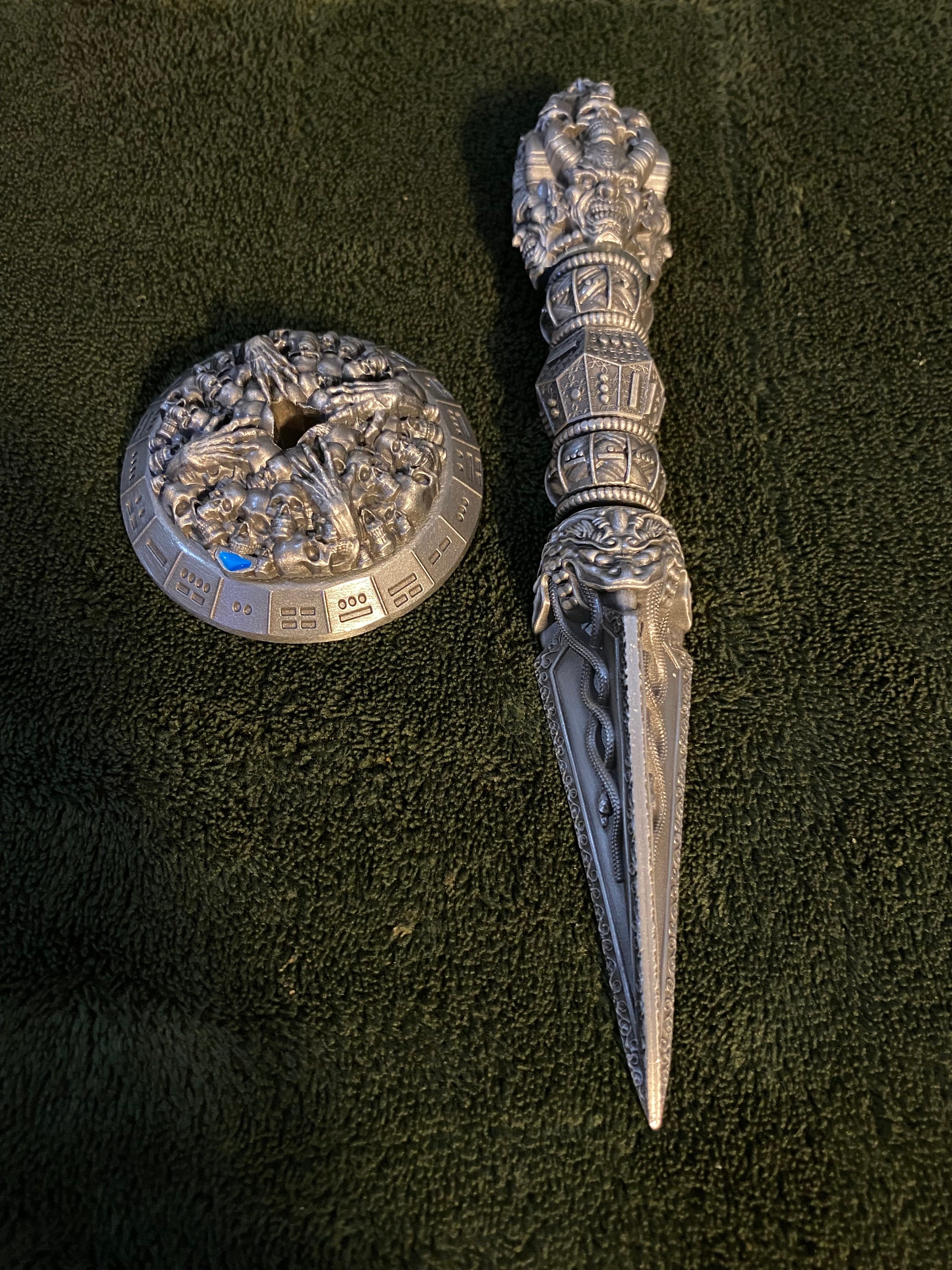 Unique DND Dice Dagger/wand, D20, D12, D10, D00, D8, D6, D4 W/leather ...