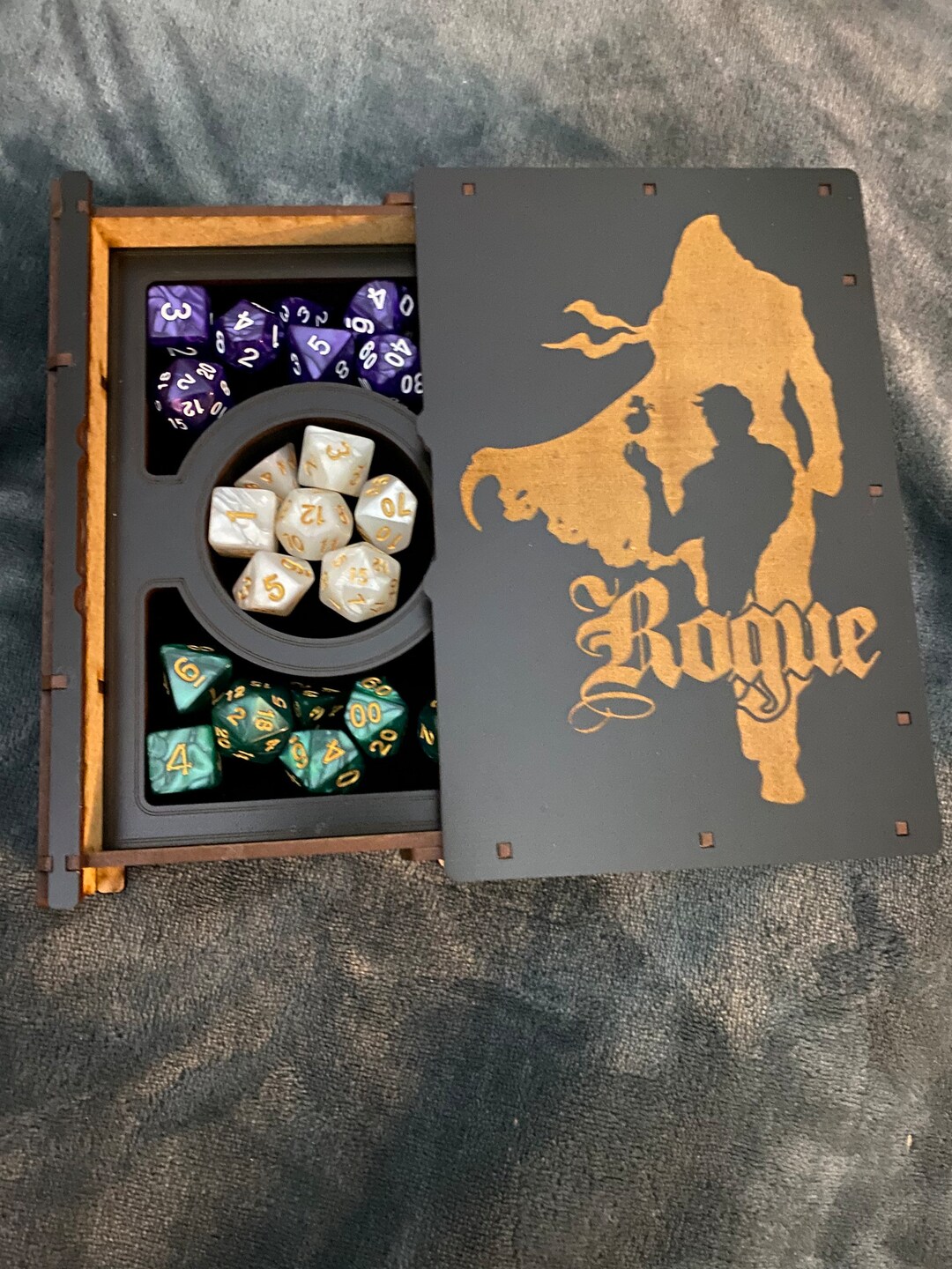 DND Dungeon RPG Basic Dice Vault Book Box in Black or White - Etsy
