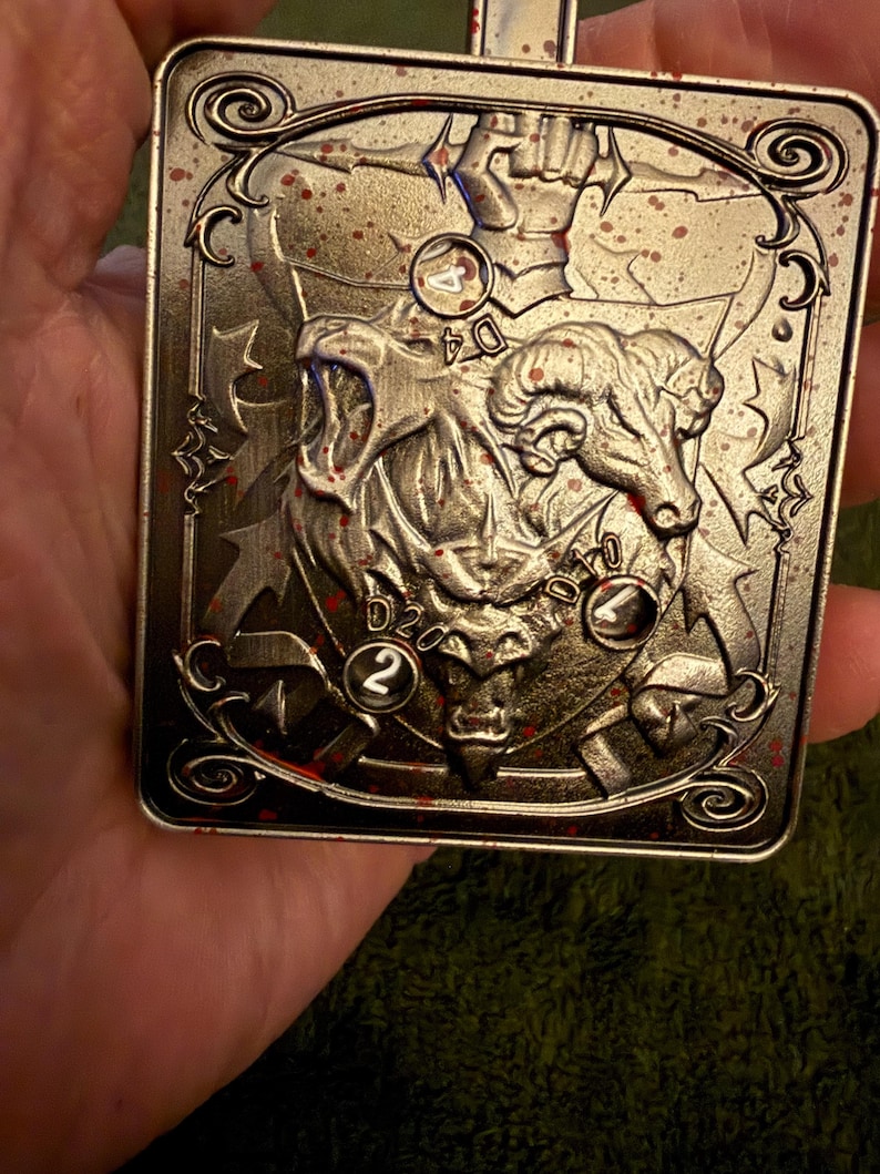 DND Bestiary Dice Metal Push Button Roulette (release to Stop) Spinner ...