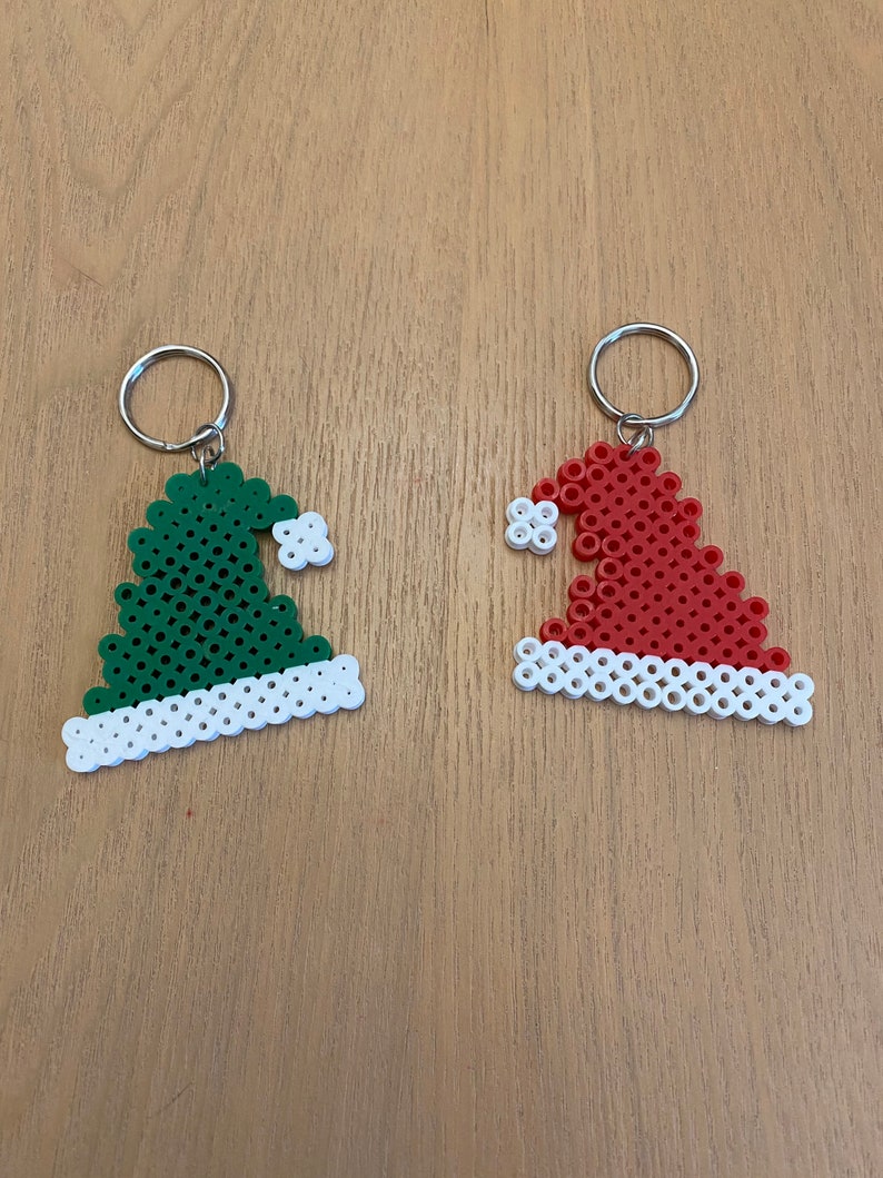 Santa Hat Keychain - Etsy