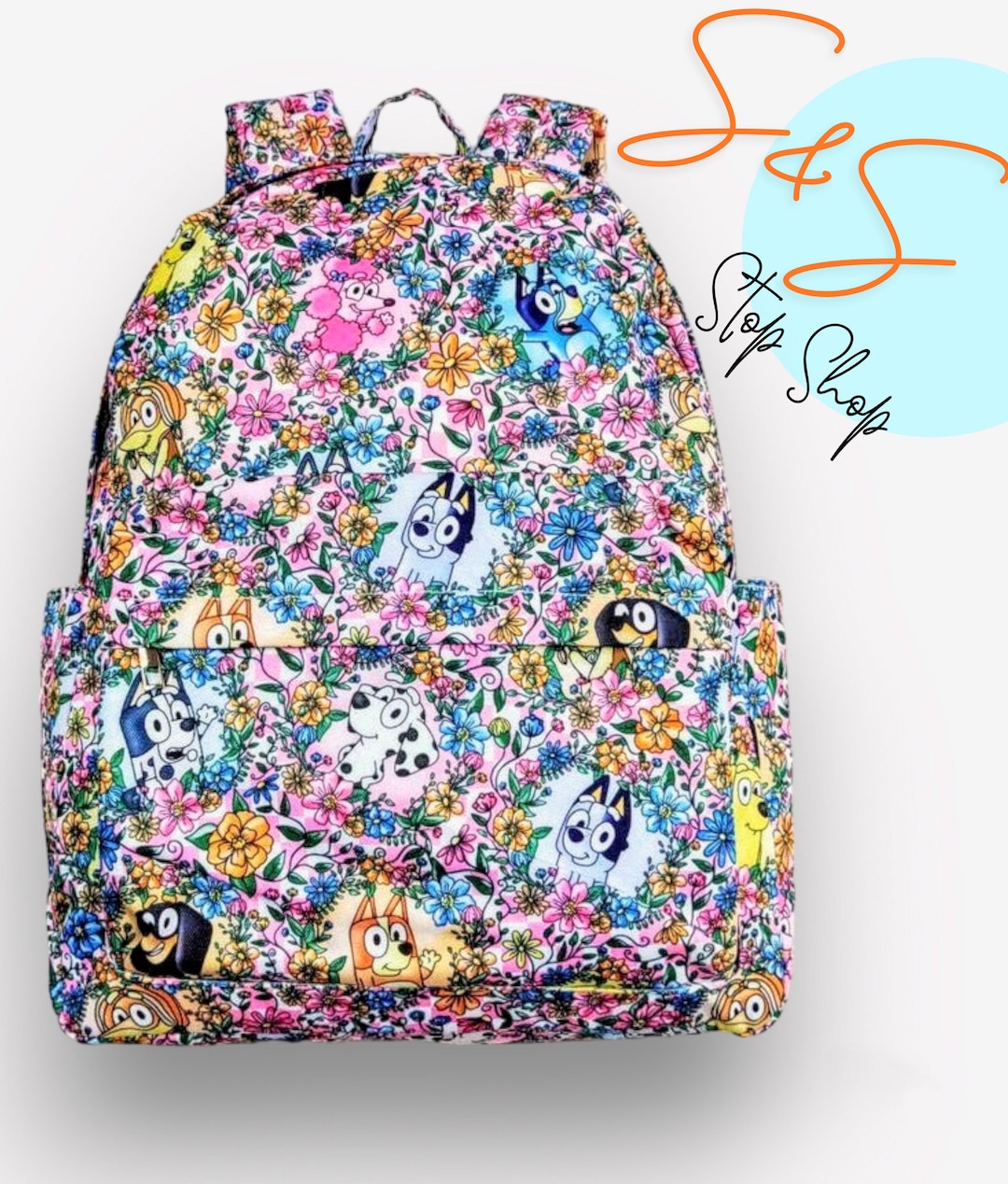 PRE-ORDER Bluey Pink Flower Backpack - Etsy