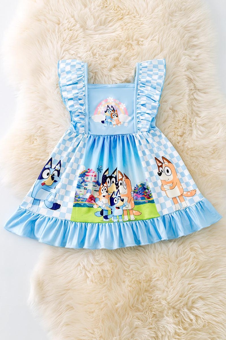 Rainbow Bluey Dress - Etsy