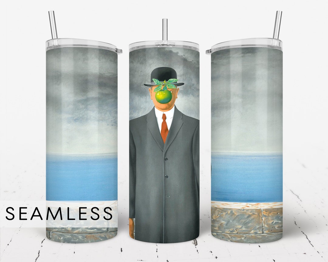 Surrealist Tumbler Sublimation Design, Seamless 20oz Skinny Template ...