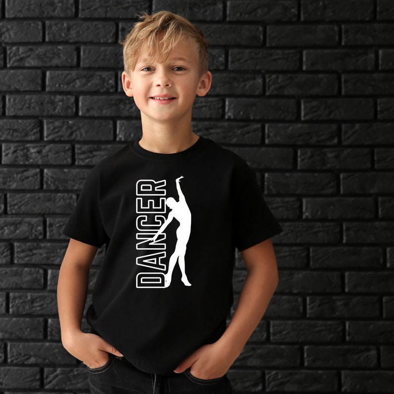 Male Ballet Dancer Silhouette: Vertical "dancer" Text (SVG & PNG ...