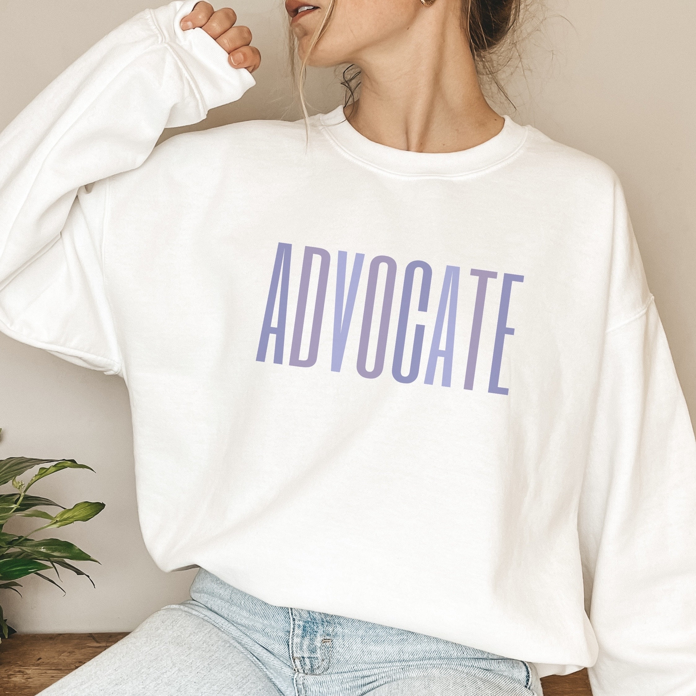 Advocate Sweatshirt, Purple Advocate Sweater, Domestic Violence Abuse ...
