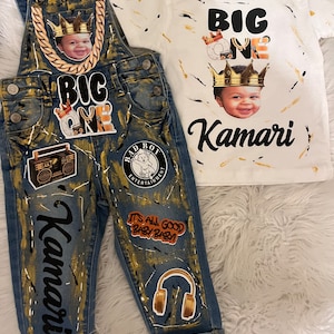 The Notorious BIG ONE Overalls and Shirt Front and Back Toddler Kid ...