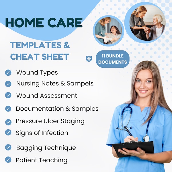 Home Health Documentation Cheat Sheet - Etsy